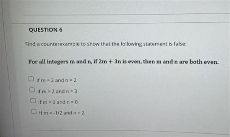 solved question 6 find a counterexample to show that the