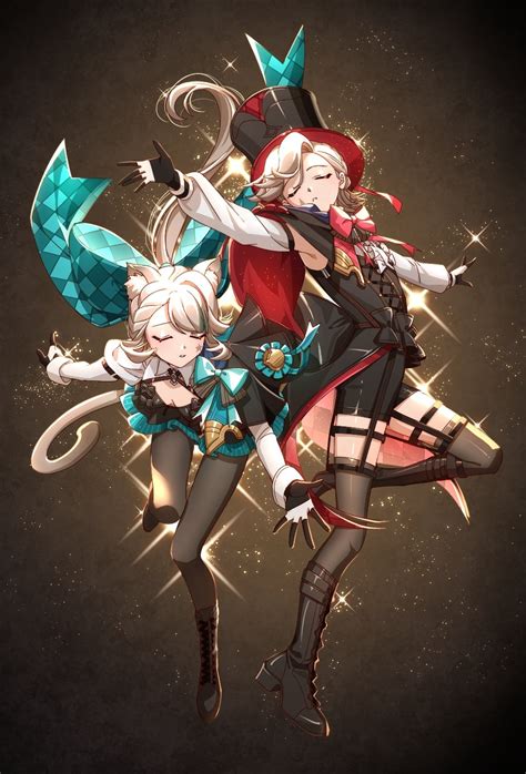 Lynette And Lyney Genshin Impact Drawn By Morihaw Danbooru