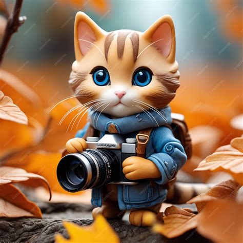 Premium Photo Tiny Cute And Adorable Kawaii Chibi Kitten With A