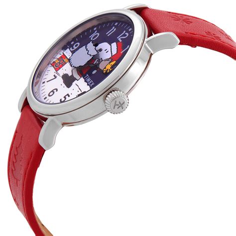 Timex Peanuts Snoopy Santa Quartz Watch Tw2w44400 194366377514