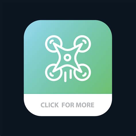 Technology Drone Camera Image Mobile App Button Android And IOS Line Version Vector Art