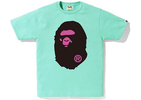 Bape Colors Big Ape Head Tee Ss18 Green Mens Ss18 Us