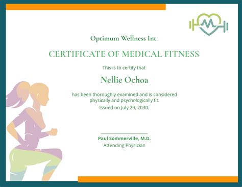 Free Medical Fitness Certificate Templates Du Medical Fitness
