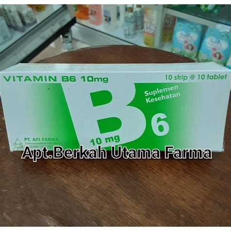 Jual Vitamin B6 Box Isi 100 Tablet Afi Farma Shopee Indonesia