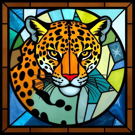 Stained Glass Leopard Design Free Download Ai Scribbles