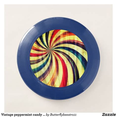 Vintage Peppermint Candy Striped Frisbee