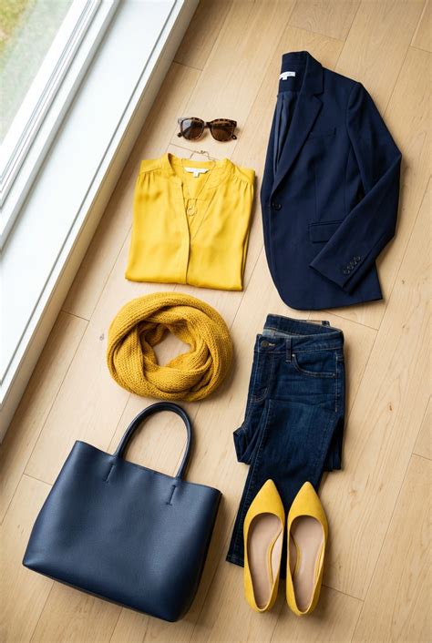 Sunshine Yellow And Navy Outfits For Bold Classic Looks My Trend