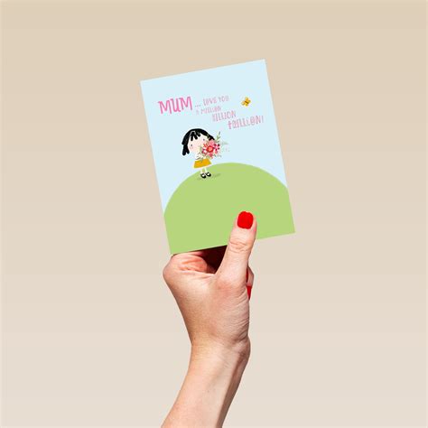 Personalised For Mum Cute Countryside Flowers Illustration Card Hallmark