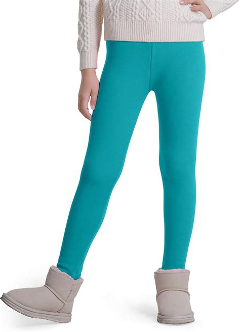 Kereda Girls Fleece Lined Leggings Pack Of 2 Winter Warm Pants Girls