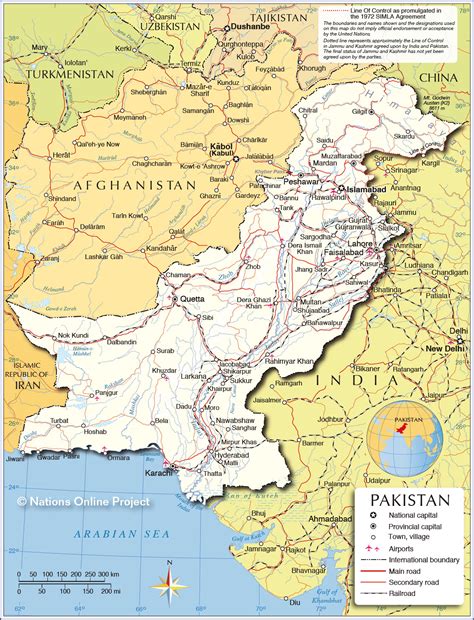 Political Map Of Pakistan Nations Online Project