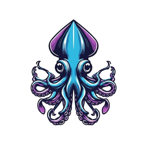 Blue Squid Vector Illustration Ai Generated Image Premium Ai Generated Vector