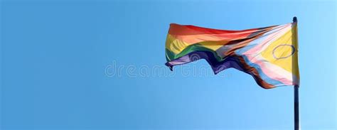 Intersex Inclusive Redesign Of The Progress Pride Flag Stock Image