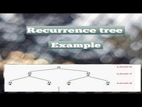 Recurrence Tree method to solve recurrence function eg | Tree method to solve recurrence ...