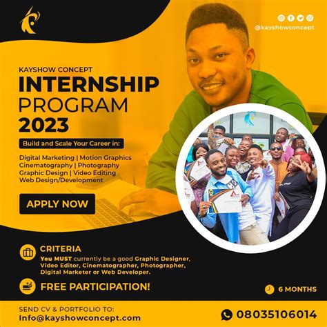 Internship Internshipopportunity Internshipprogram Internship2023 Kayshow Concept