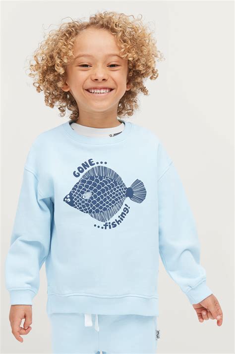 Ellos Sweatshirt Acke Blå Sweatshirts