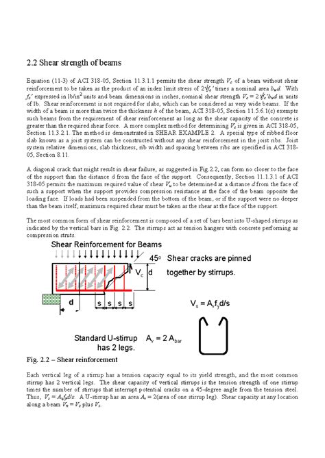 Shear Strength Of Beams Aci Guidelines And Design Examples Ce 318