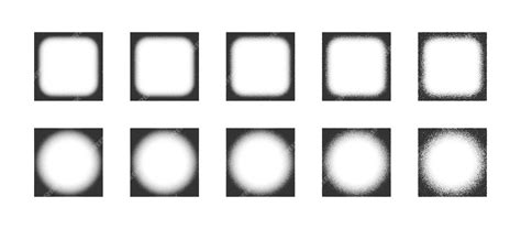 점선 점선 사각형 프레임 추상 모양 흰색 배경에 고립 된 다른 변형을 설정 프리미엄 벡터