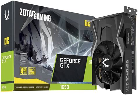 ZOTAC GAMING GeForce GTX 1650 OC Graphics Card 4GB GDDR6 128 Bit Memory 1620 MHz Boost Clock