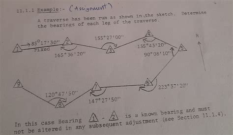 1111 Example Assignmenta Traverse Has Been Run As Shown In The Sk