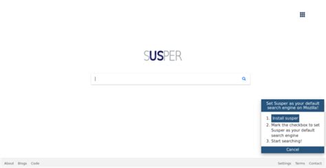 Adding Susper As Standard Search Engine In Firefox And Chrome Blog