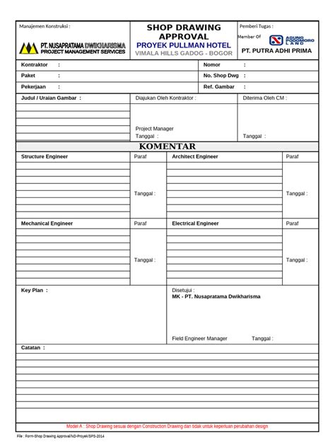 Form Approval Shop Dwg Pdf