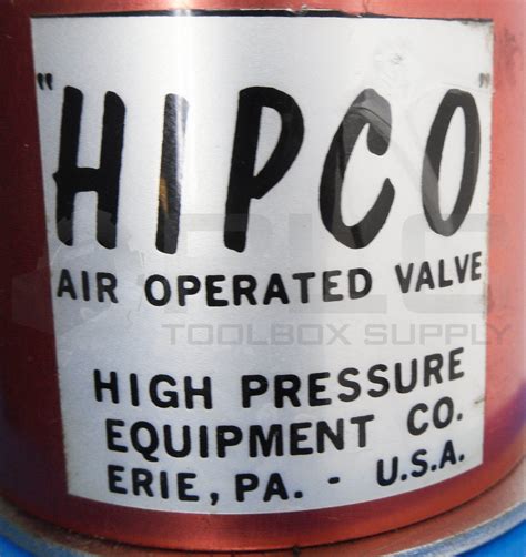 New Hipco 10 11nfc Connection Valve W Hipco Air Operated Valve 25 50psi Plc Toolbox Supply