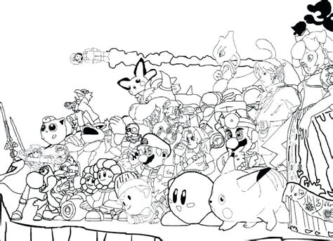 Super Smash Brothers Coloring Pages