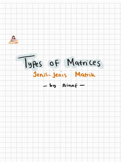 Jenis Jenis Matrik Pdf