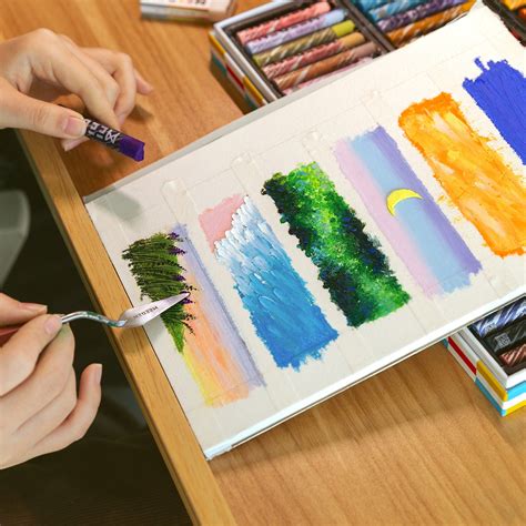 Meeden Soft Oil Pastels Set 48 Colors 4 Bonus Whites