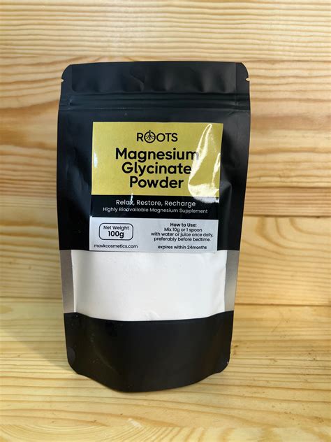 Magnesium Glycinate Powder Magnesium Supplement Mavk Cosmetics