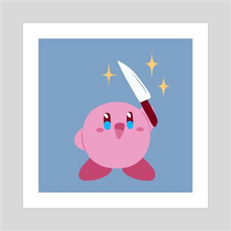 Kirbys Got A Knife An Art Print By Helena Cunha Inprnt
