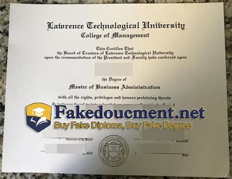 Buy Fake Lawrence Technological University Degree Online