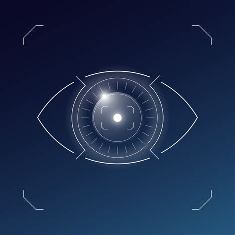 Hud Retinal Recognition Biometric Id Scan Icon Concept User Eye