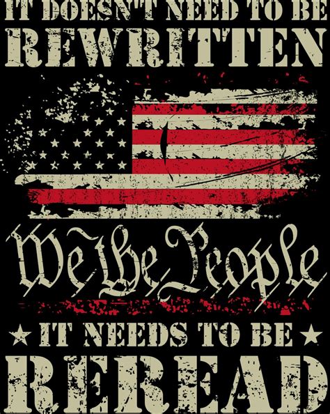 Us Flag Constitution Of The Usa Needs To Be Reread Etsy