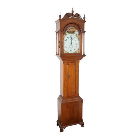 19th C Pennsylvania Tall Case Clock Attrib To Benjamin Solliday Ebth