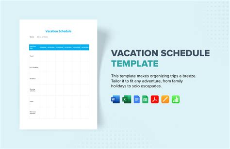 Free Travel Schedule Templates Editable And Printable
