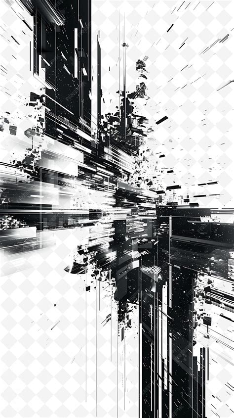 Premium Psd Png Scan Line Glitch With Horizontal Lines Digital Noise