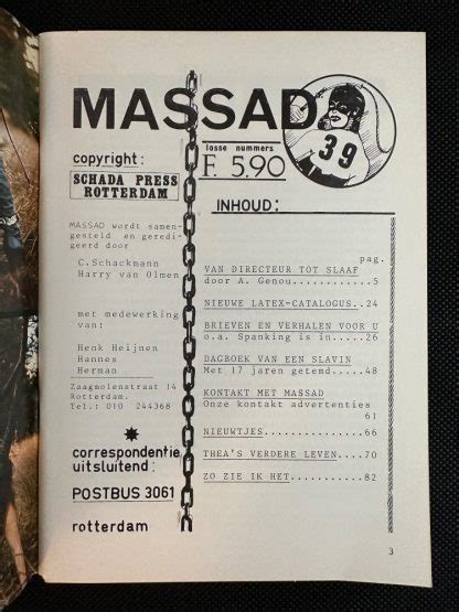 Massad No 39 Bdsm Magazine From The Netherlands Brazenbooks