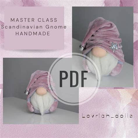 Gnome Sewing Pattern Tutorial Patterns Gonk Instruction Pdf Textile Christmas Decoration Etsy