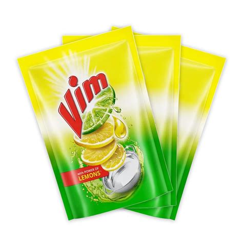Vim Dishwash Liquid Gel Lemon 225 Ml Refill Pouch