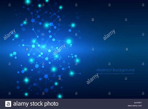Abstract Molecule Background Genetic And Chemical Compounds Connected
