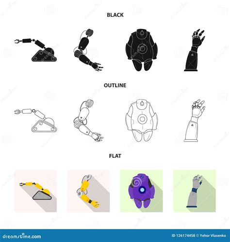 Vector Design Of Robot And Factory Logo Set Of Robot And Space Stock Vector Illustration Stock