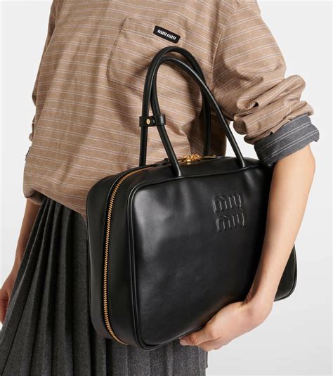 Miu Miu Medium Leather Tote Bag Miu Miu