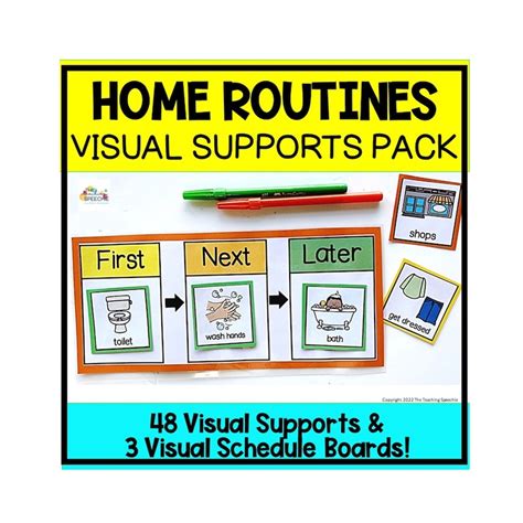 Home Routines Visual Schedules Visual Supports For Home Autism Home