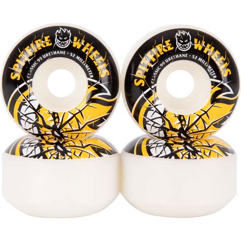 Spitfire Bighead Shattered 99 Skateboard Wheels White 52mm