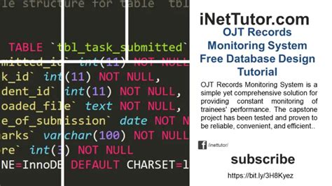 Ojt Records Monitoring System Free Database Design Tutorial