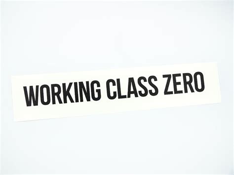 Stickers Working Class Zero