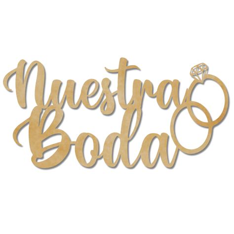 Letrero Decorativo Nuestra Boda Mdf Black Sheep