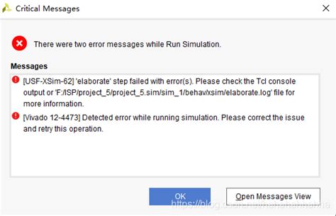 【fpga】vivado Error‘launchsimulation‘failed Due To Earlier Errors