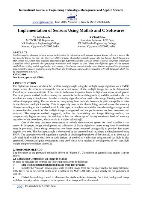 PDF Implementation Of Sensors Using Matlab And C Softwares Same Code Is Converted In VHDL